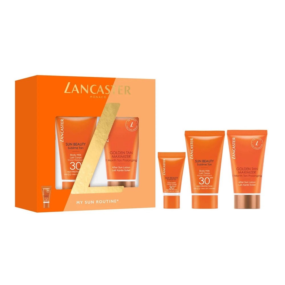Lancaster, My Sun Routine zestaw mleczko do ciała SPF30 50ml + balsam ...