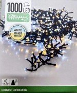 Łańcuch Lampki 1000 Led 20 Metrów Światło Ciepłe I Zimne 8 Funkcji Ip44 ...