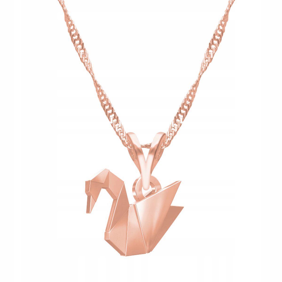 Łańcuszek złoty naszyjnik 925 Łabędź Origami - LAREZO | Moda Sklep ...