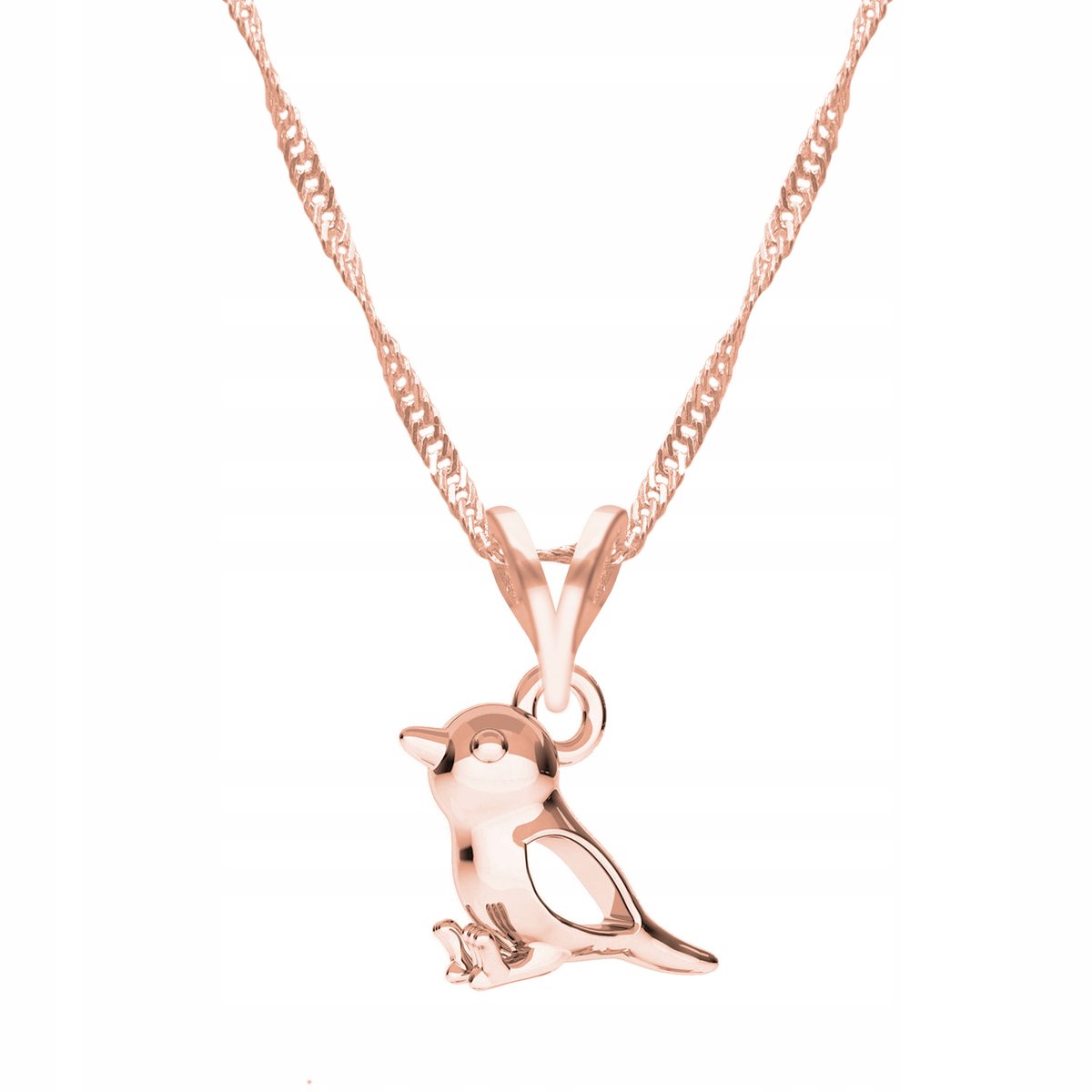 Łańcuszek złoty naszyjnik 925 Wróbel Ptak Zwierzę - LAREZO | Moda Sklep ...