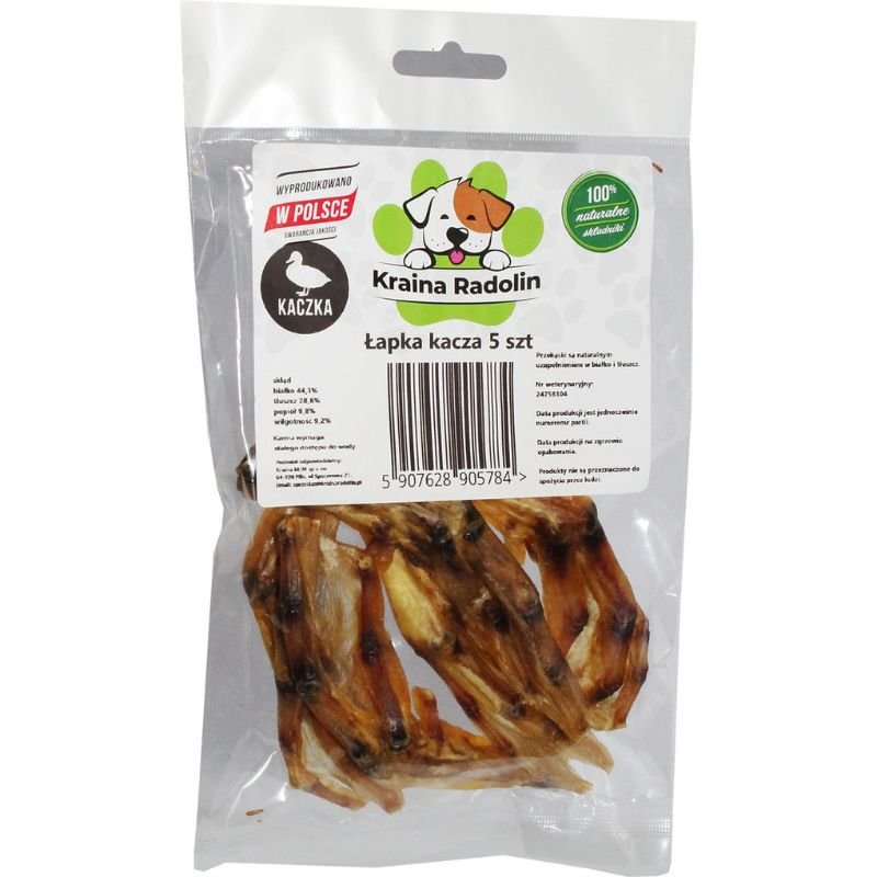 Łapka kacza 5 szt przysmak dla psa gryzaki naturalne - Kraina Radolin ...