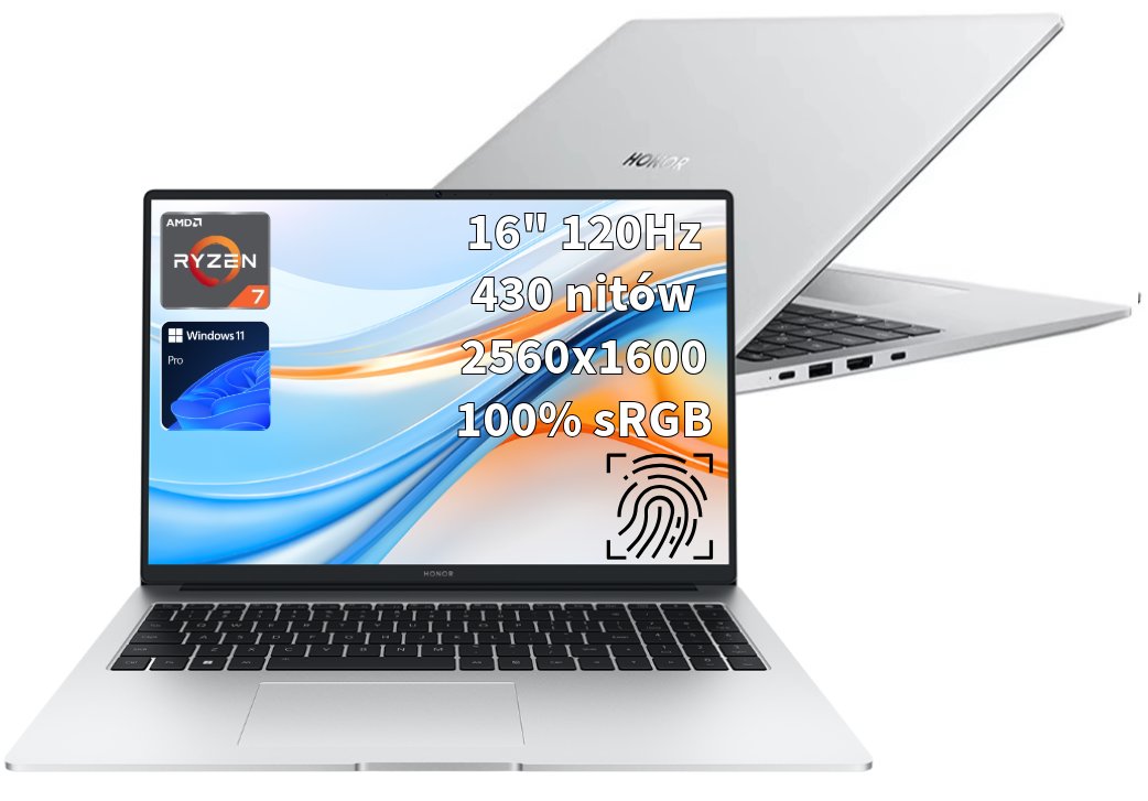LAPTOP Honor MagicBook X16 Plus Ryzen 7 32GB 1TB 16' 2.5K 120Hz 100% ...