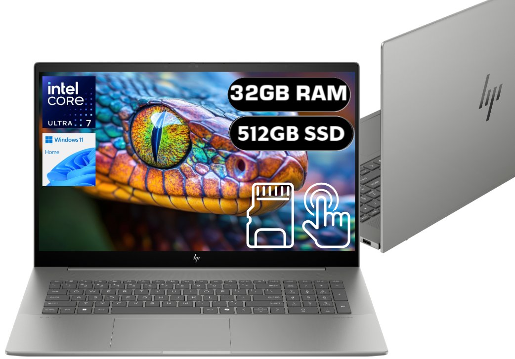 LAPTOP HP Envy 17 Ultra 7 32/512GB 17.3' FHD DOTYK 300NIT 100%sRGB Win 11 - HP | Sklep EMPIK.COM