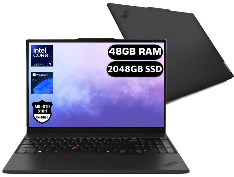 LAPTOP Lenovo ThinkPad T16 G3 Ultra 7 AI 48GB 2TB 16' FHD+ MIL-STD ...
