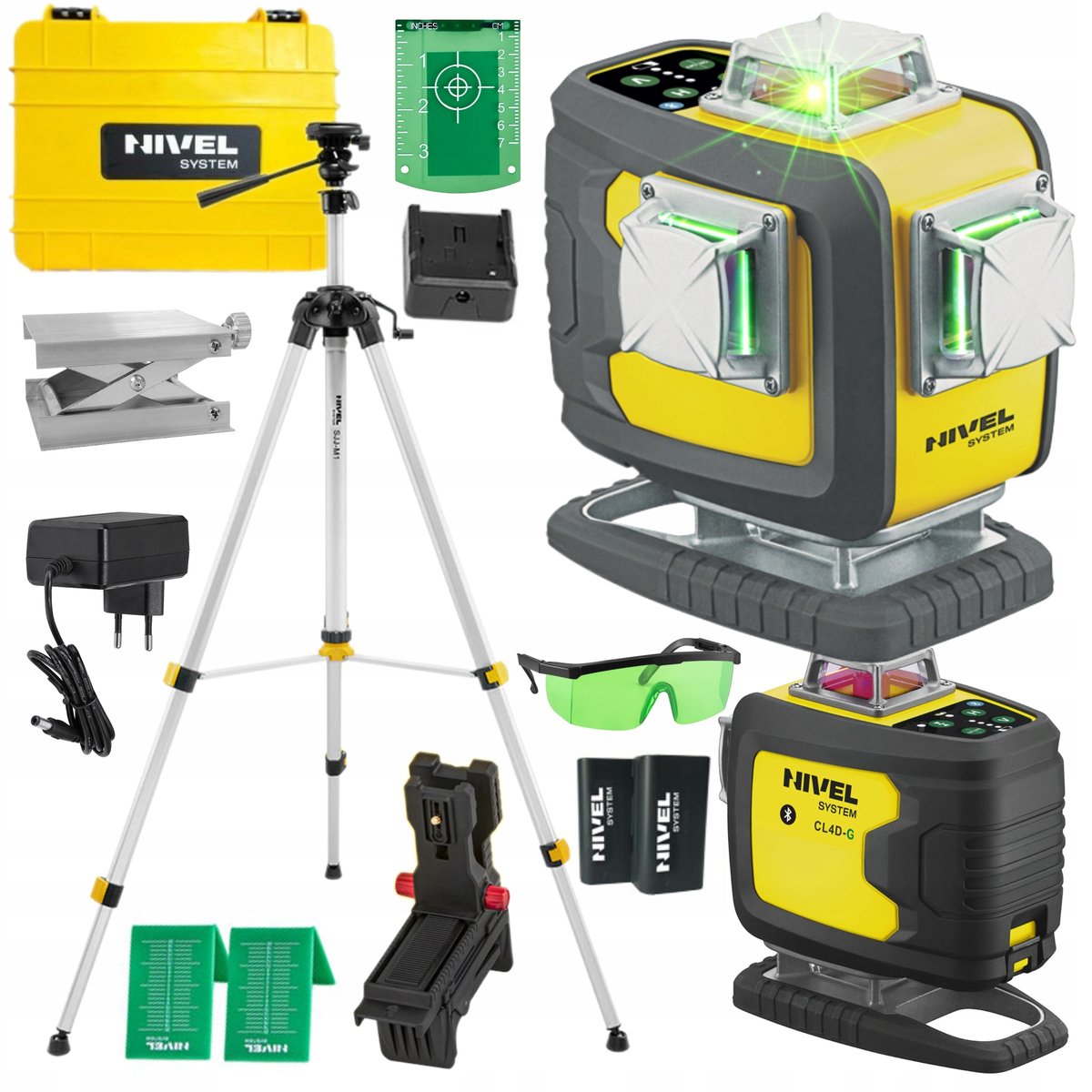 Laser krzyżowy Nivel System CL4D-G - multilaser z zieloną wiązką (4 ...