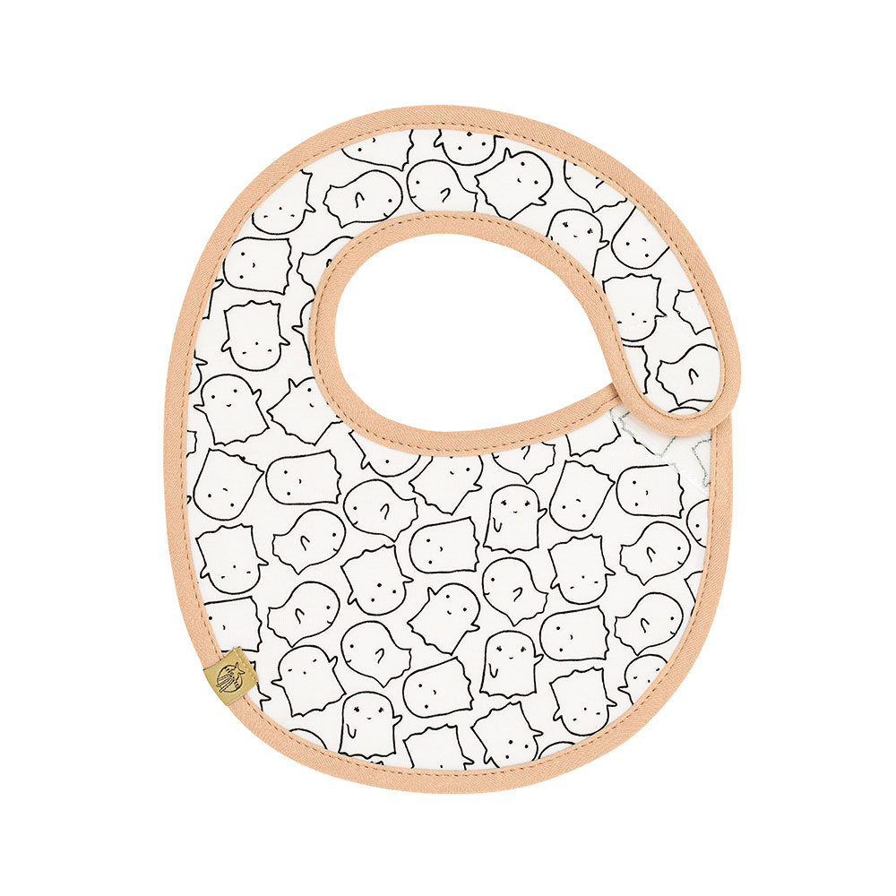 Lassig, Little Spookies, Śliniak bawełniany, wodoodporny, 0m+ , Peach ...