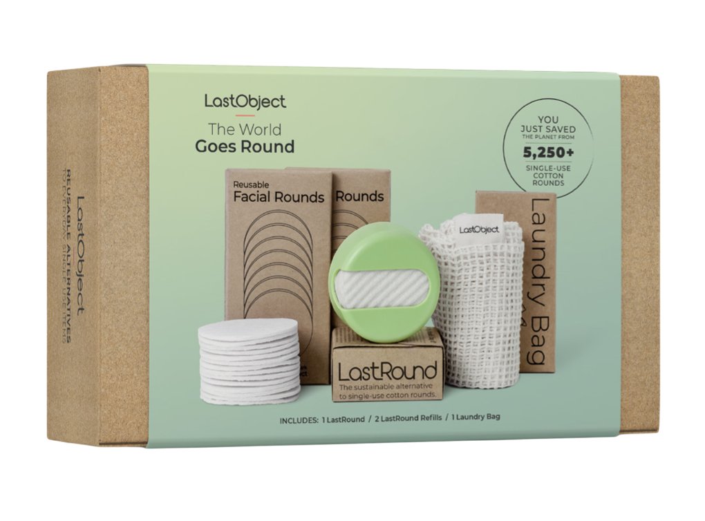 LastObject, Zestaw wielorazowych płatków kosmetycznych w zielonym etui ...