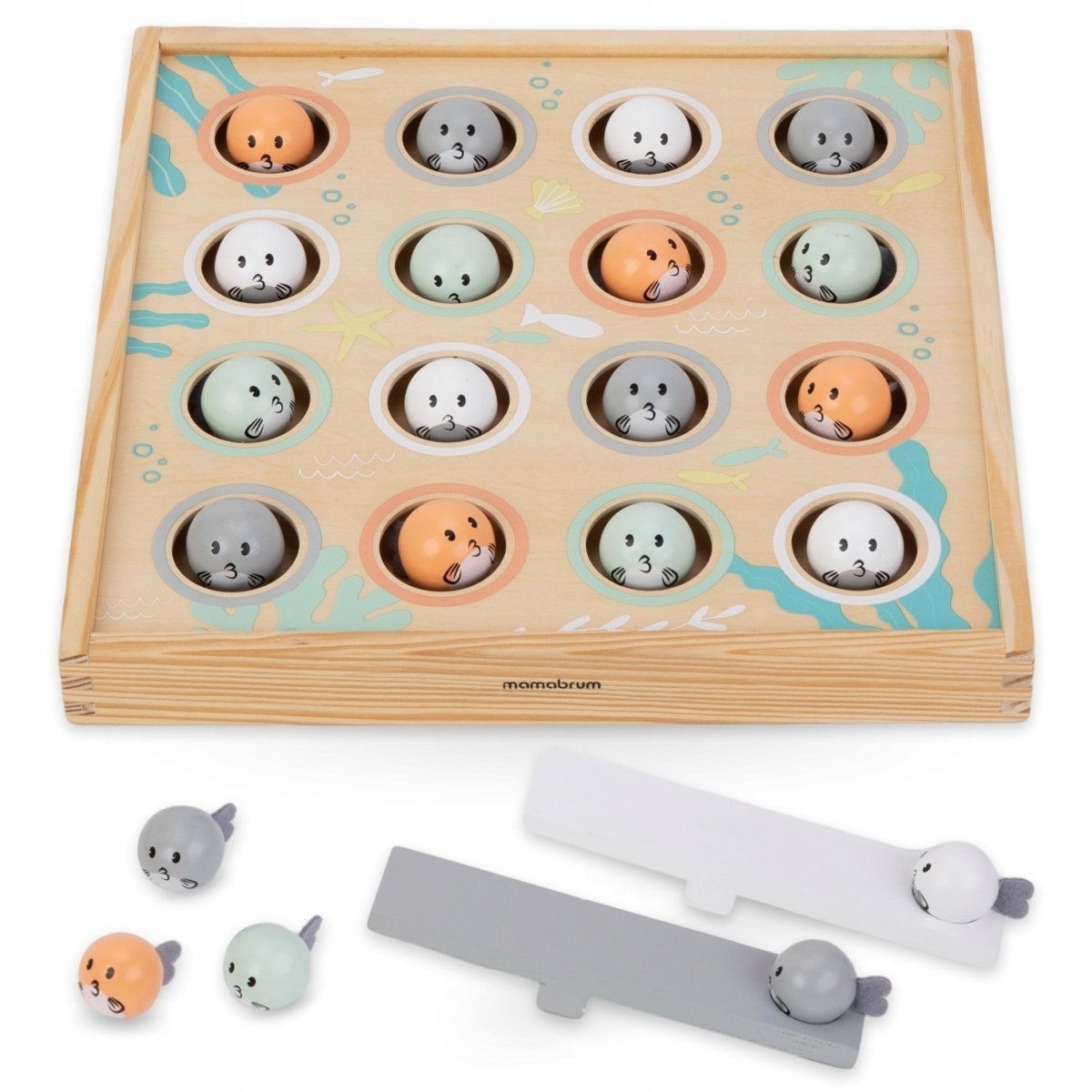 Latające rybki - drewniana gra Zabawka edukacyjna - Mamabrum | Sklep ...