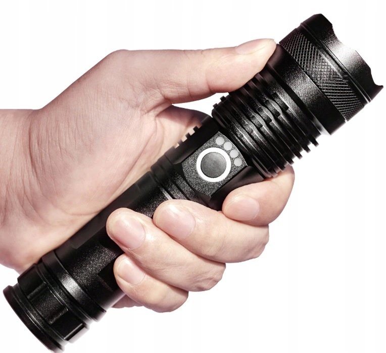 LATARKA LED KIESZONKOWA MOCNA ALUMINIUM IP68 WYTRZYMAŁA DIODA CREE XHP ...