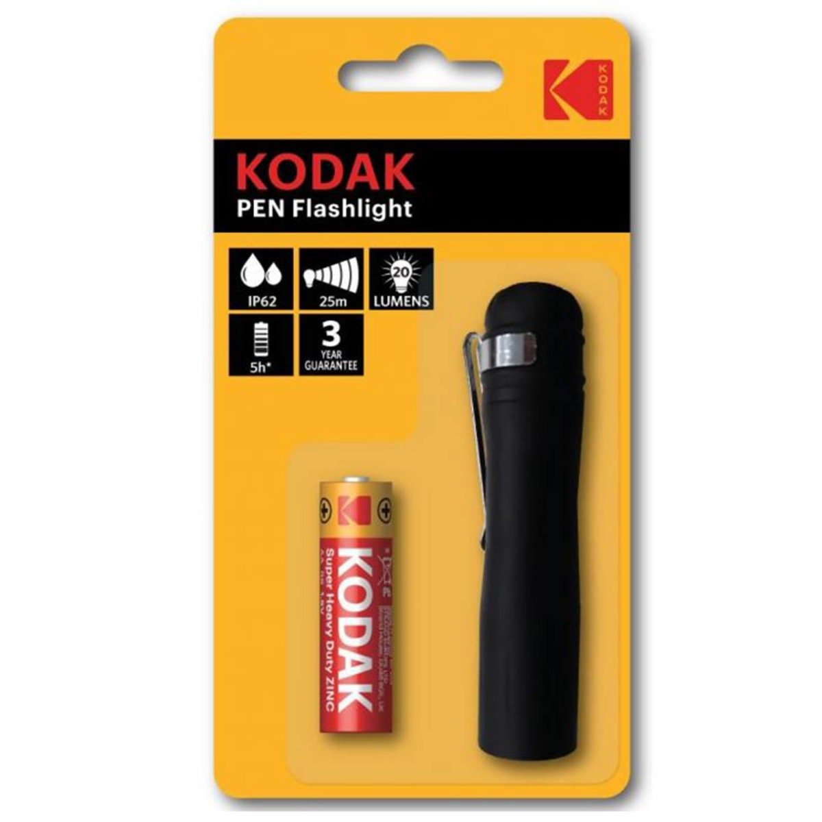 Latarka LED Ręczna 20lm IP62 Pen Flashlight 1 + 1xAA KODAK - Kodak ...