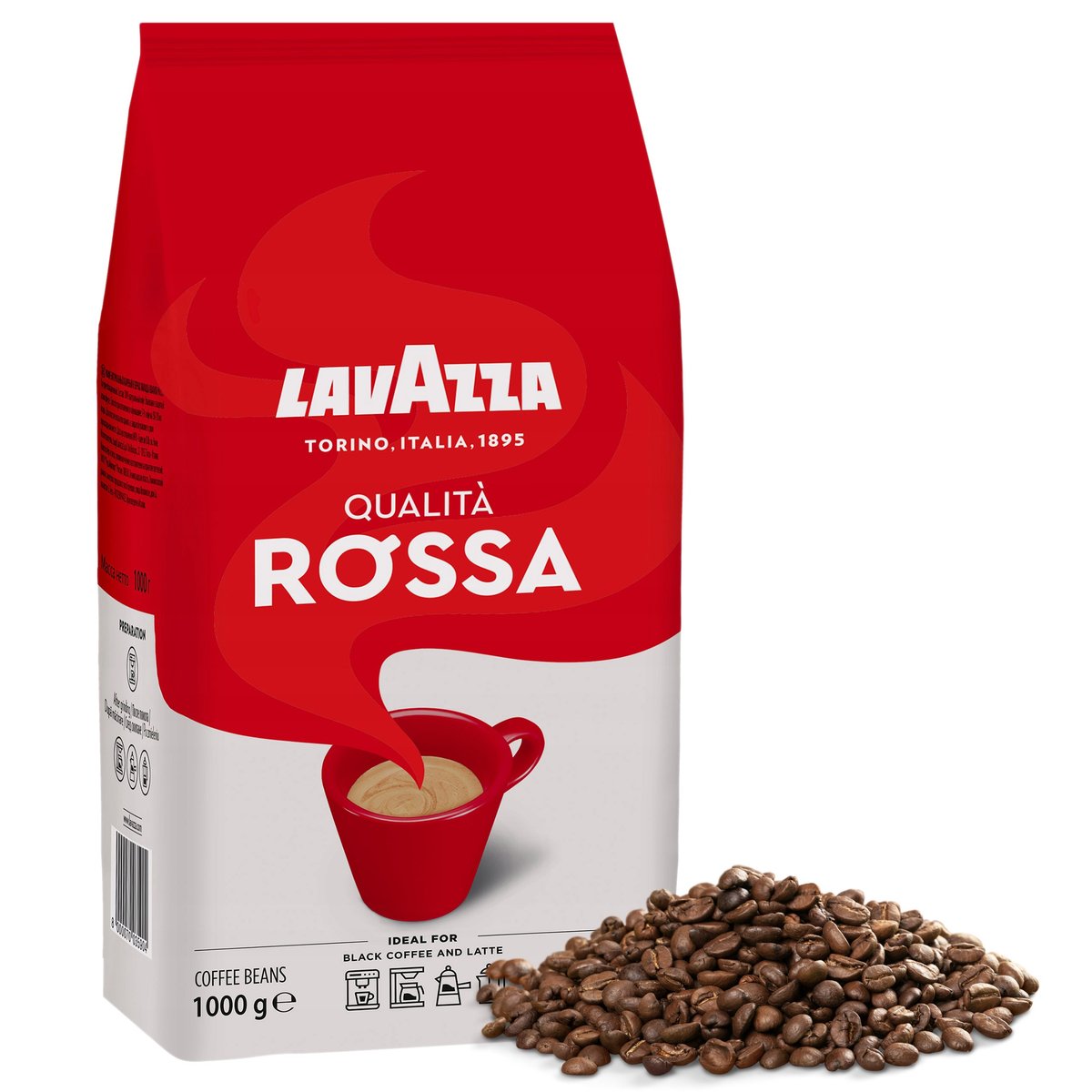 LAVAZZA Qualita Rossa- Mieszanka palonych ziaren kawy arabica i robusta ... LAVAZZA Qualita Rossa- Mieszanka palonych ziaren kawy arabica i robusta ...