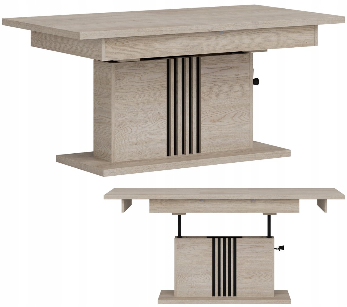 Ławostół rozkładany z regulacją wysokości 160 cm Dąb Lamele Loft MATI LA13 - Liveo Meble | Sklep ...