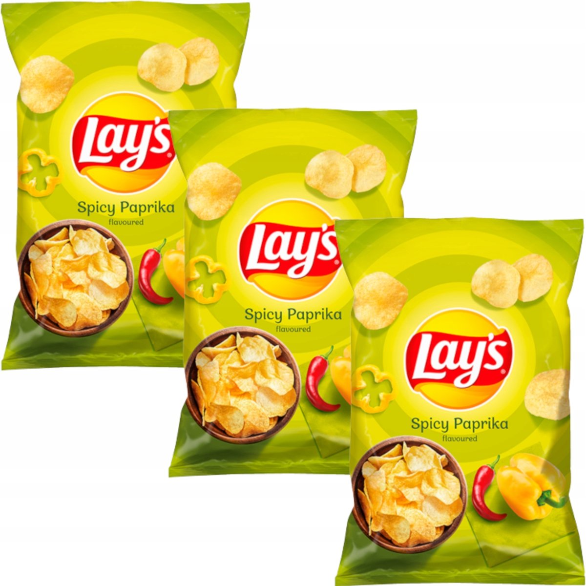 Lay's, Lays Spicy Paprika Chipsy ostre 3x 140 g - Lay's | Sklep EMPIK.COM