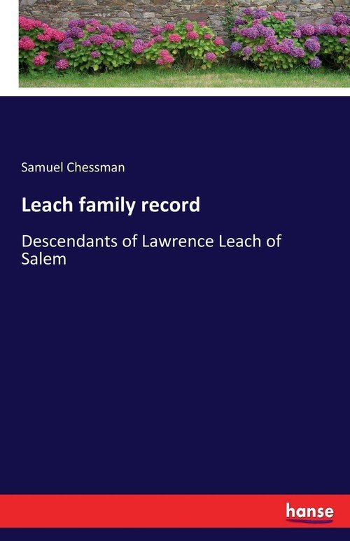 Leach family record - Chessman Samuel | Książka w Empik