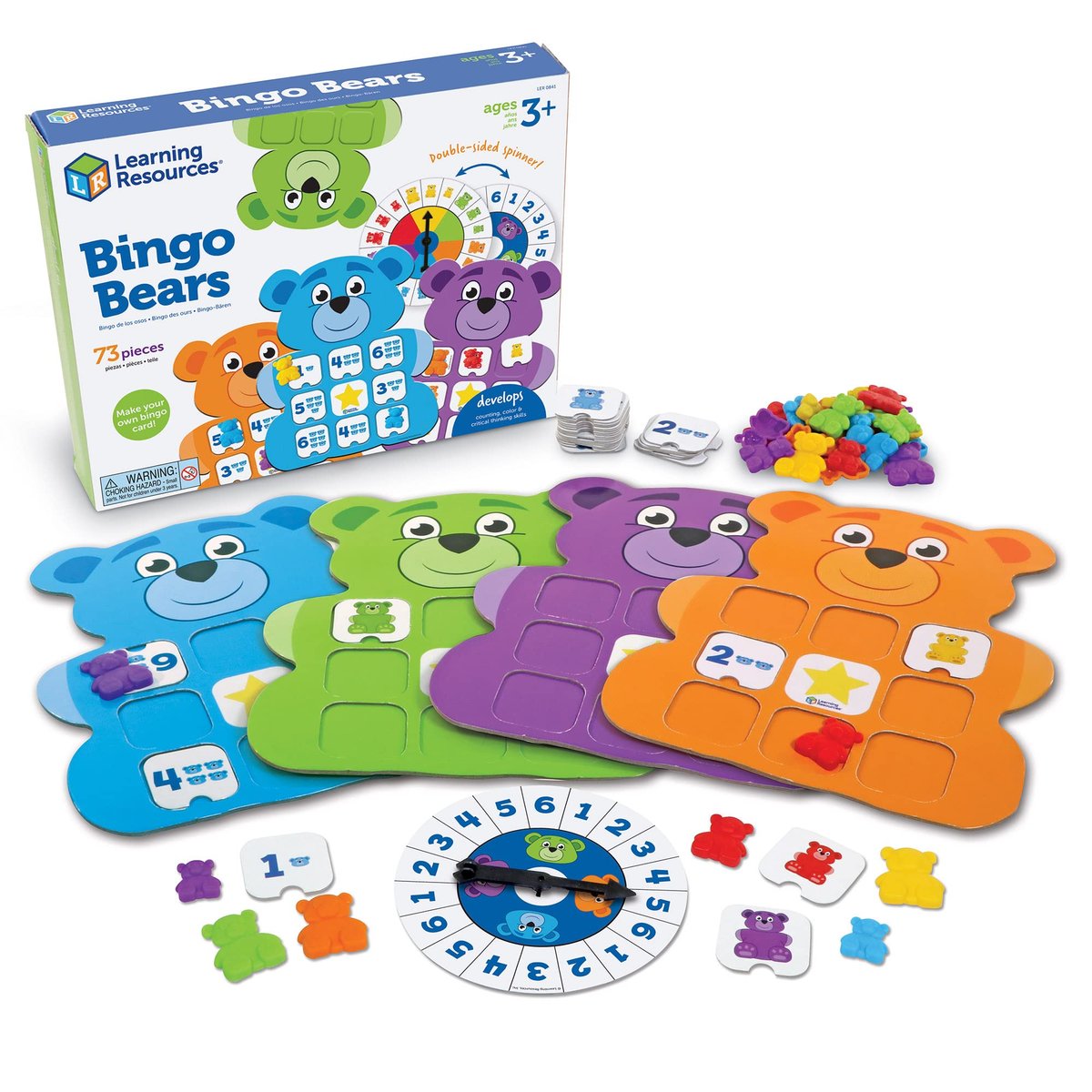Learning Resources Bingo Niedzwiedzie Zabawki 73-Kawalek Zestaw do ...
