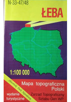 ŁEBA mapa topograficzna 1994 r. - Opracowanie zbiorowe | Książka w Empik