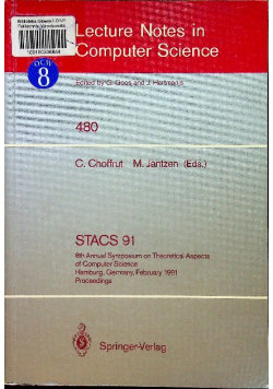 Lecture notes in computer science 480 Stacs 91 - | Książka w Empik
