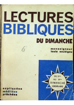 Lectures bibliques du dimanche expliquees meditees prechees - | Książka ...
