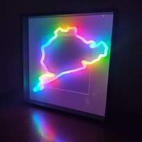 LED Track Nurburgring 50cm Formuła 1 Ramka Tor F1, Podświetlany model ...