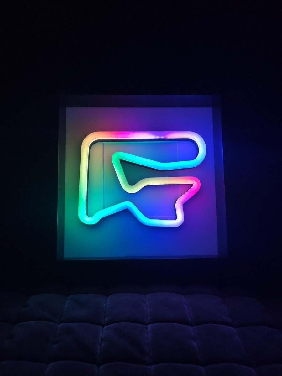 LED Track Tor Poznan Formuła 1 Ramka Tor F1, Podświetlany model toru ...