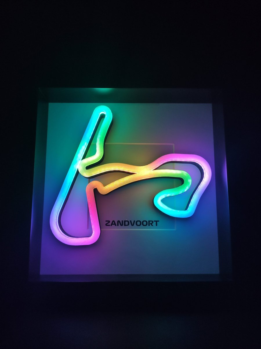 LED Track Zandvoort Formuła 1 Ramka Tor F1, Podświetlany model toru ...