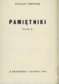 Lednicki Pamiętniki tom II - | Książka w Empik