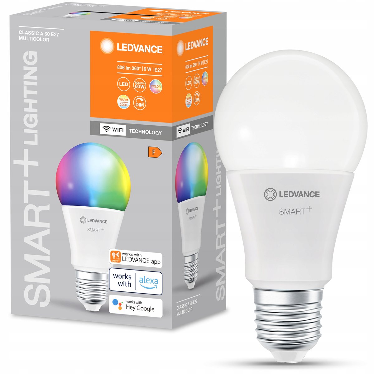 LEDVANCE Żarówka LED E27 A60 9W=60W RGB SMART+WIFI - Ledvance | Sklep ...