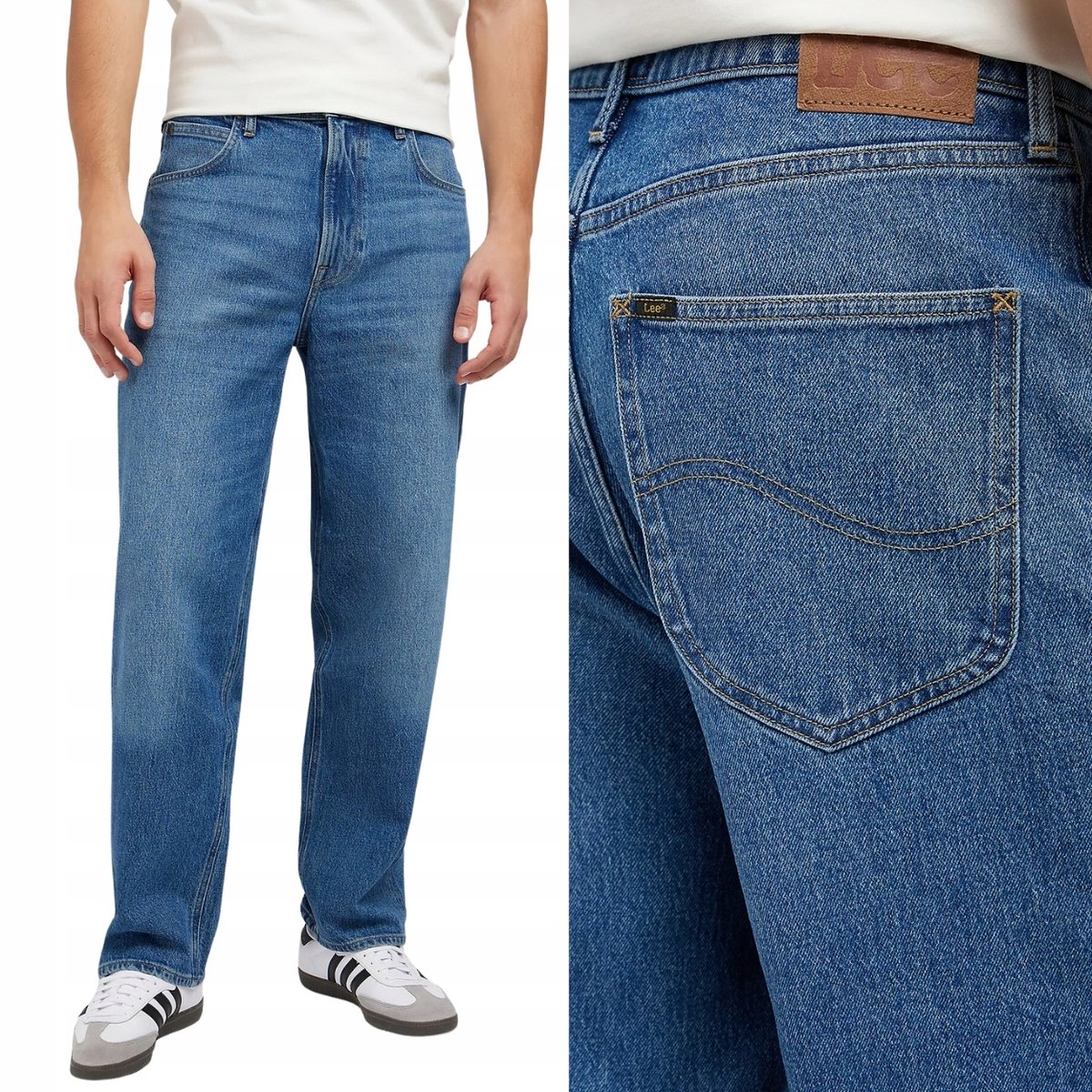 Lee ASHER LOOSE STRAIGHT Handsome bardzo luźne spodnie jeansowe W29 L34 ...