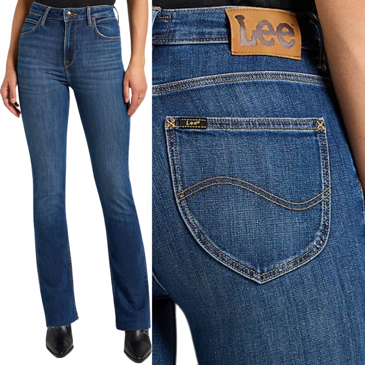 Lee BREESE BOOT BOOTCUT Raw ROZSZERZANE DAMSKIE SPODNIE JEANSOWE W31 ...