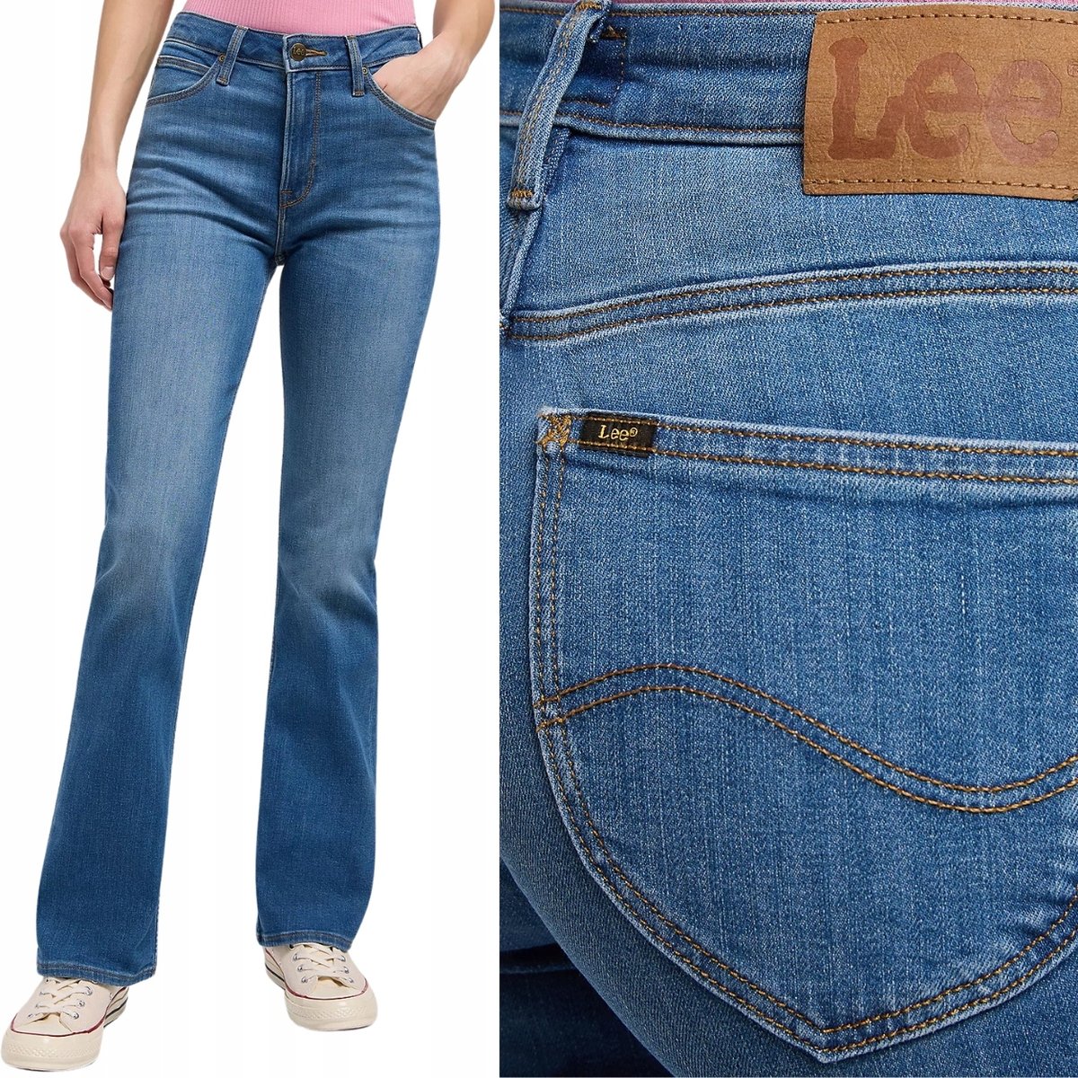 Lee Breese Boot Bootcut Shade Rozszerzane Damskie Spodnie Jeansowe W33 ...