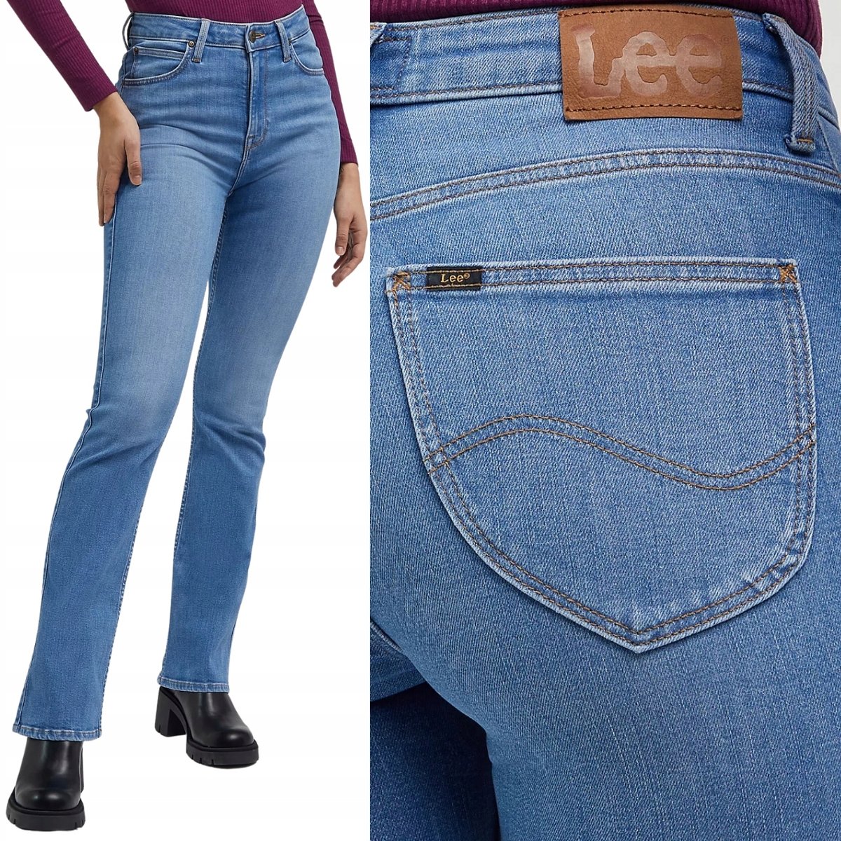 Lee Breese Boot Bootcut Wave Rozszerzane Damskie Spodnie Jeansowe W29 ...