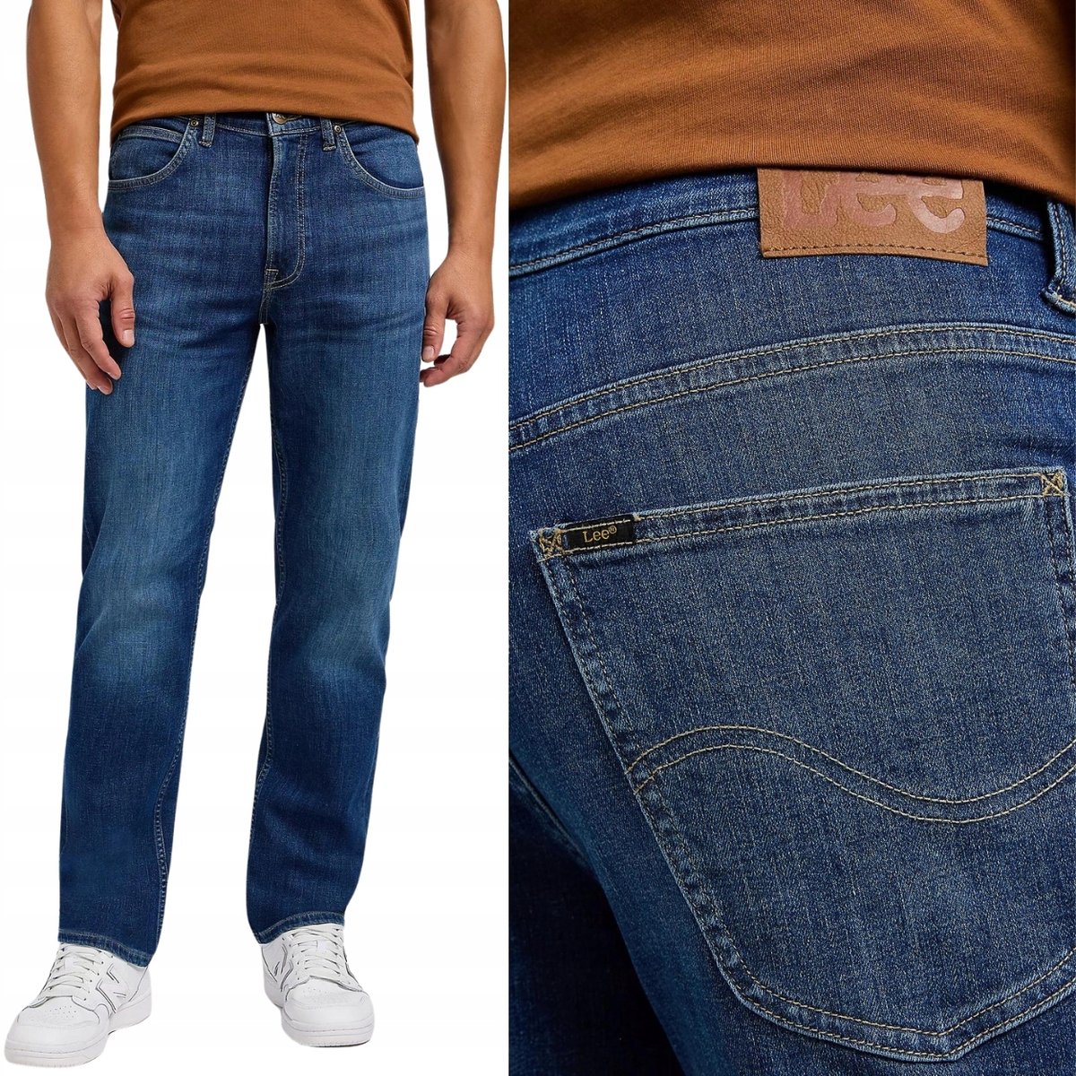 Lee BROOKLYN STRAIGHT East New York KLASYCZNE CIEMNY MIĘKKI DżINS W34 L32 - LEE | Moda Sklep ...