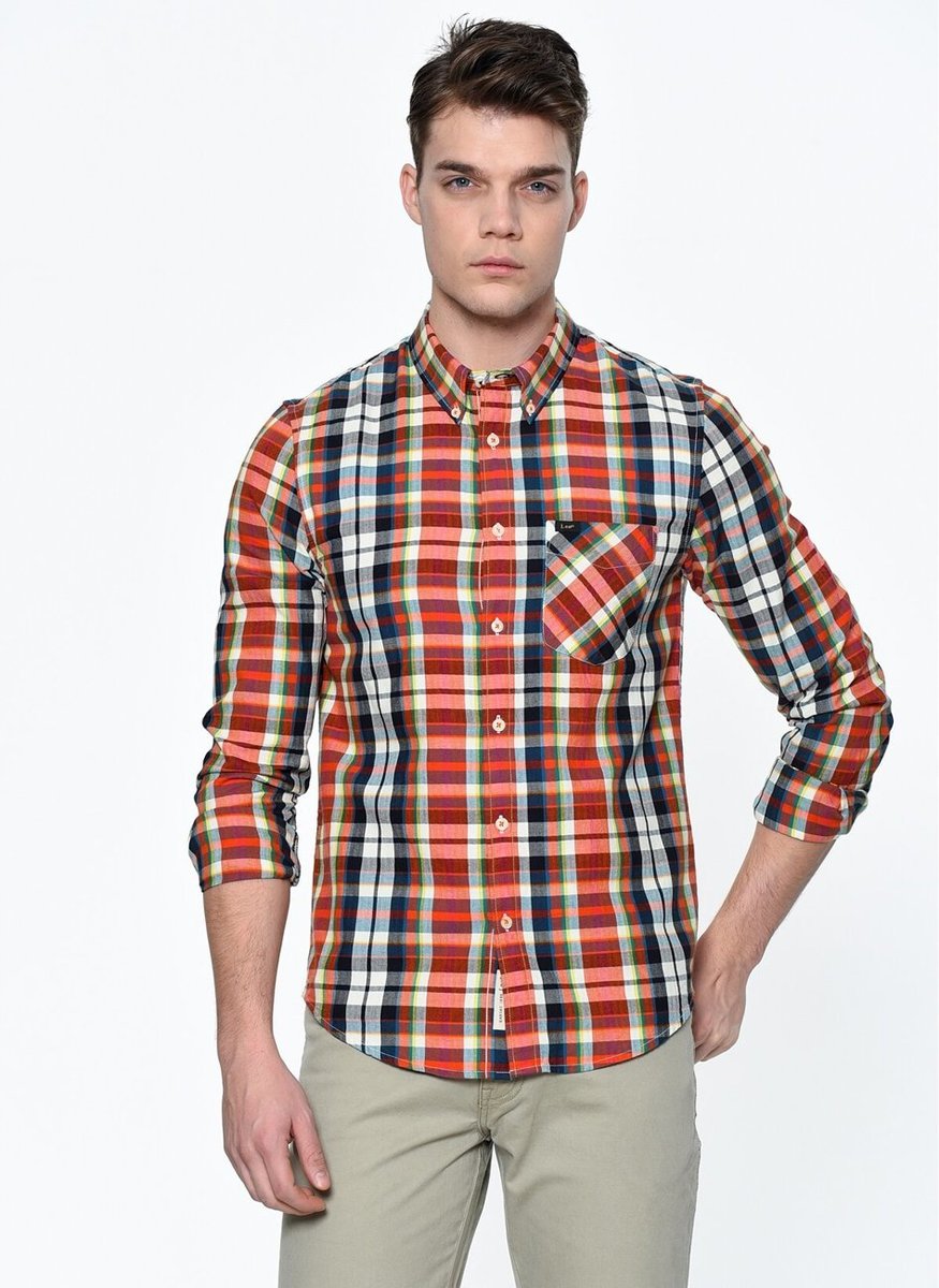 Lee Button Down Burnt Ochre L880Dtbh-S - LEE | Moda Sklep EMPIK.COM