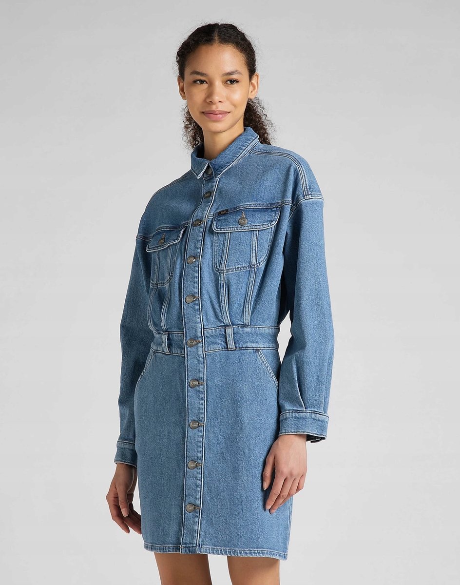 LEE BUTTON DOWN DRESS DAY USE L50XBTZC M - LEE | Moda Sklep EMPIK.COM