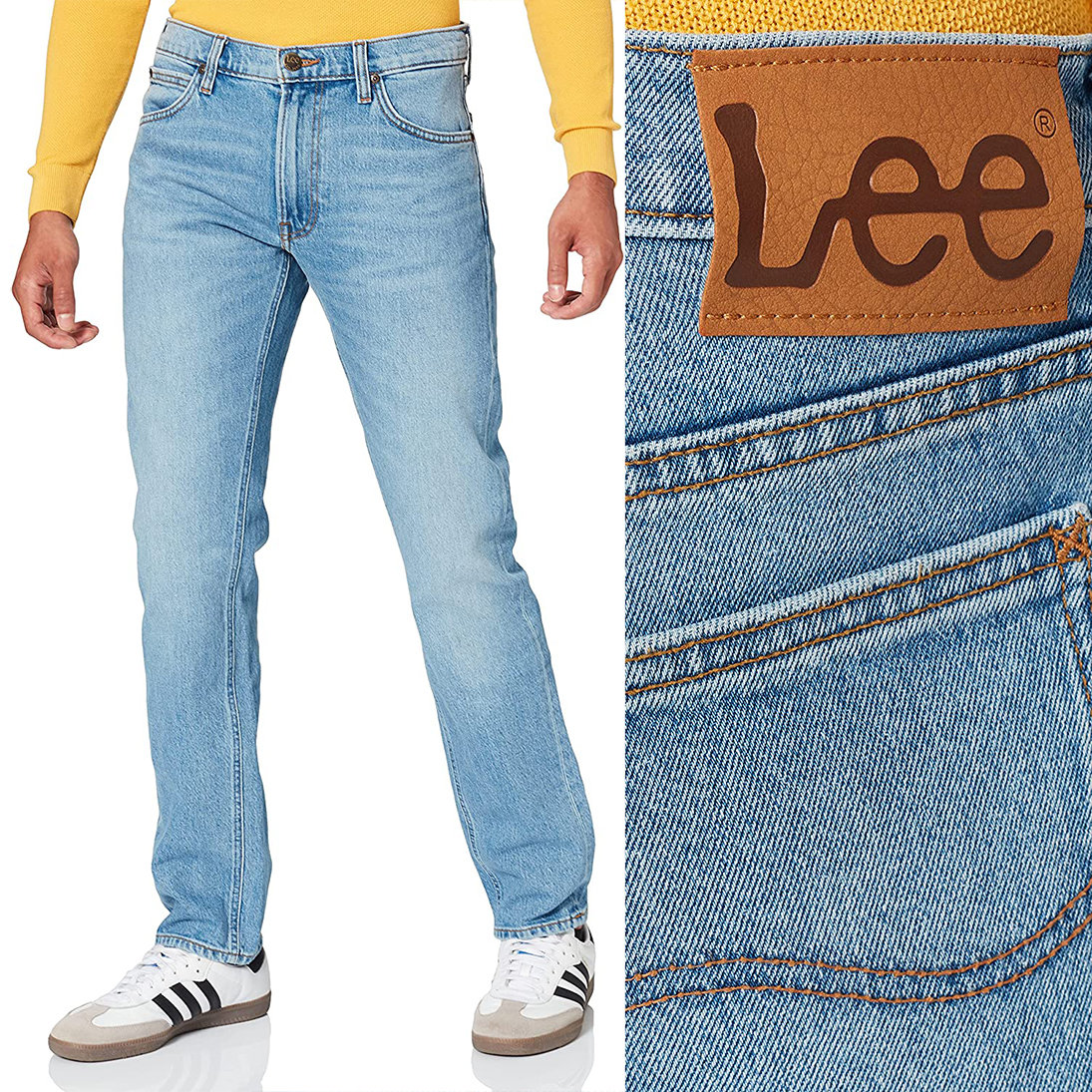 Lee Daren Zip Fly Worn New Hill Błękitne W31 L32 - LEE | Moda Sklep EMPIK.COM