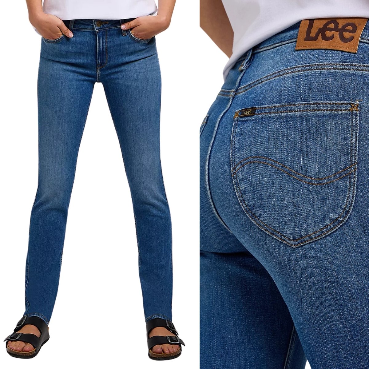 Lee ELLY SLIM The Shade DOPASOWANE PROSTE DAMSKIE SPODNIE JEANSOWE W31 L33 - LEE | Moda Sklep ...