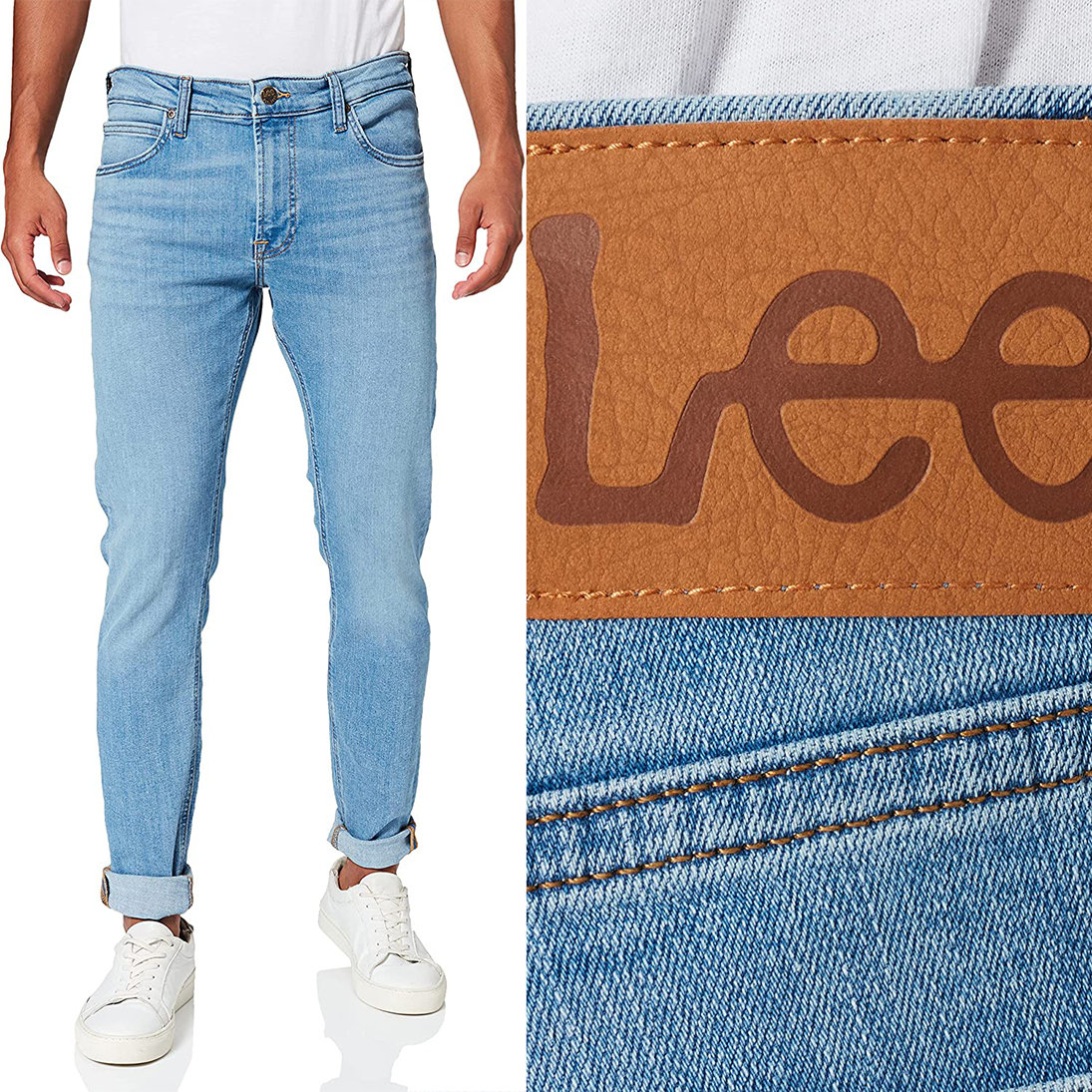 Lee Malone Skinny Mid Worn Błękitne Rurki W29 L32 - LEE | Moda Sklep ...