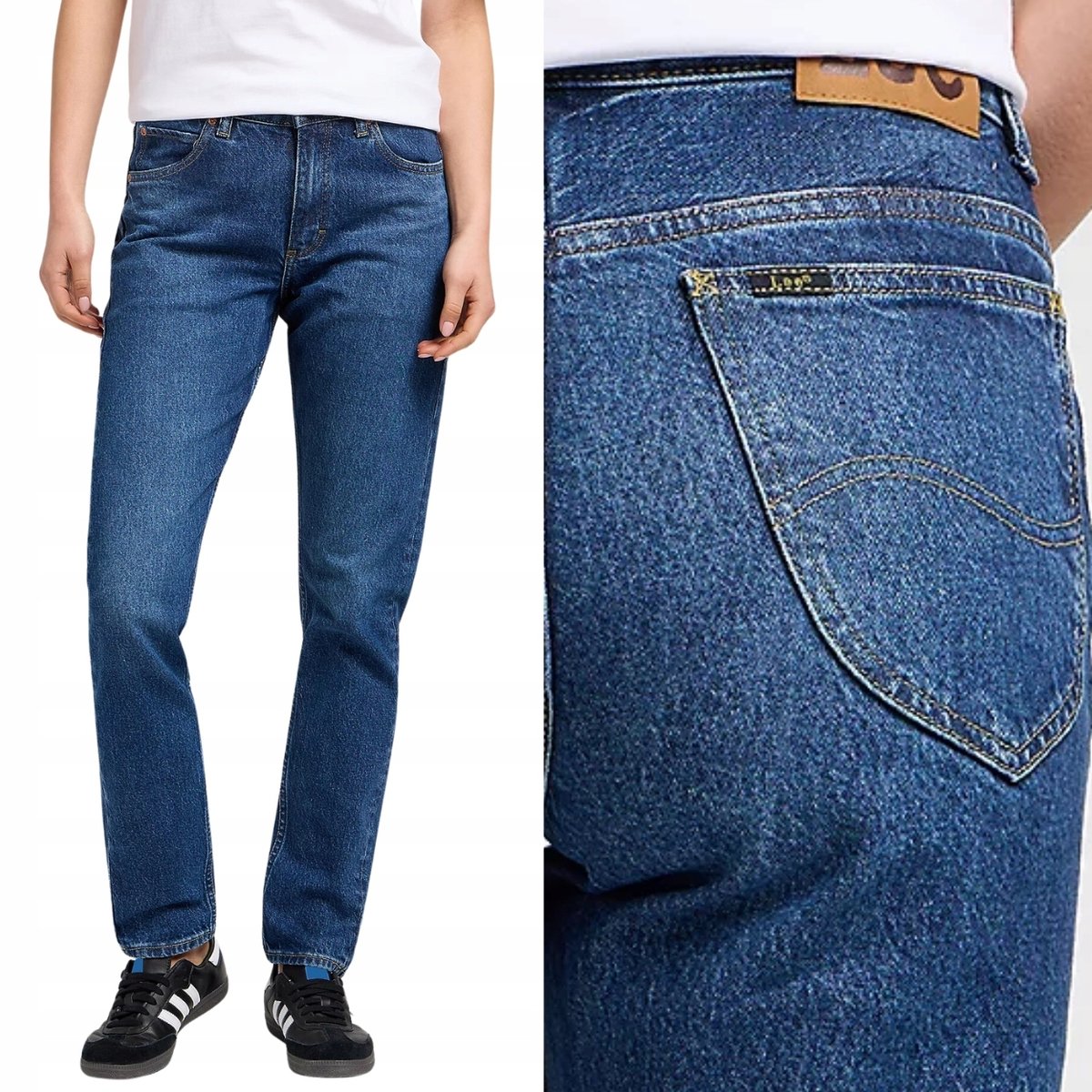 Lee RIDER JEANS Revival lekko zwężane damskie spodnie jeansowe W29 L31 ...