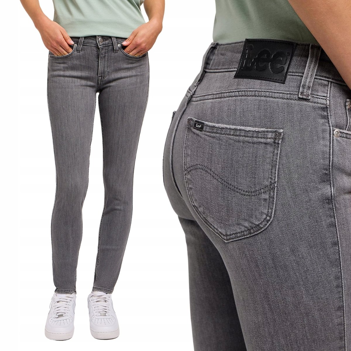 Lee SCARLETT SKINNY Ash Stone RURKI SZARY DżINS W30 L31 - LEE | Moda ...