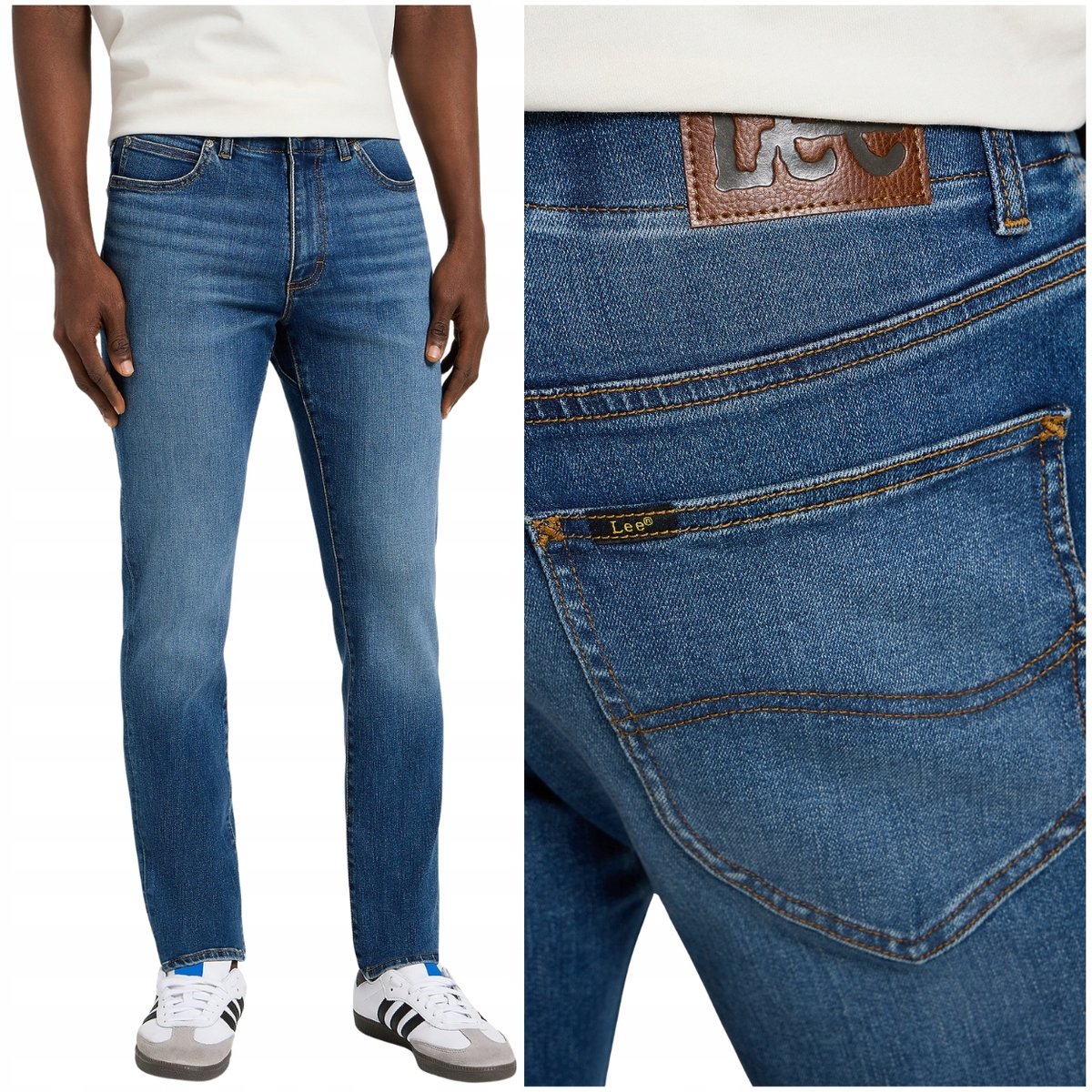 Lee SKINNY FIT XM Extreme Motion wygodne spodnie jeansowe rurki W38 L32 ...