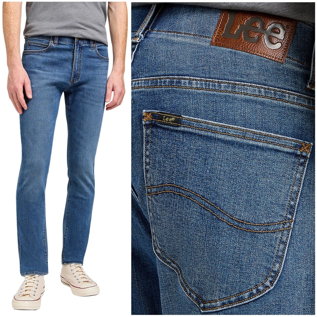 Lee SKINNY FIT XM Extreme Motion wygodne spodnie jeansowe rurki W40 L32 ...