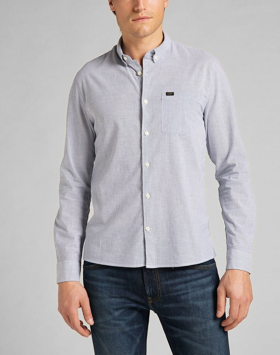 Lee Slim Button Down Navy L66Xmc35-M - LEE | Moda Sklep EMPIK.COM