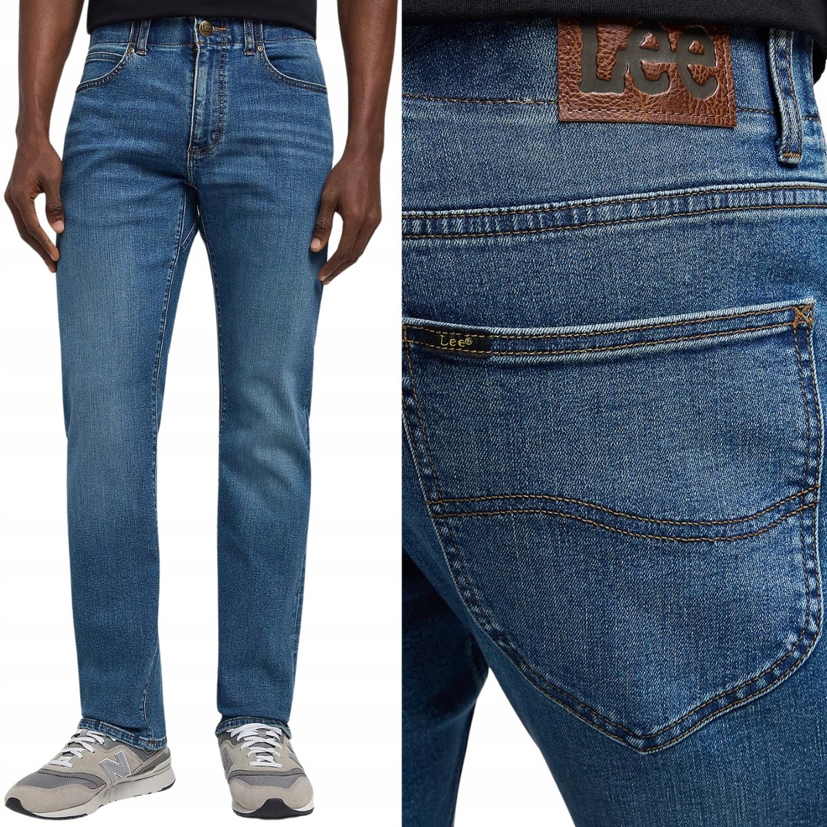 Lee SLIM FIT Extreme Motion WYGODNE DOPASOWANE SPODNIE JEANSOWE W46 L32 ...