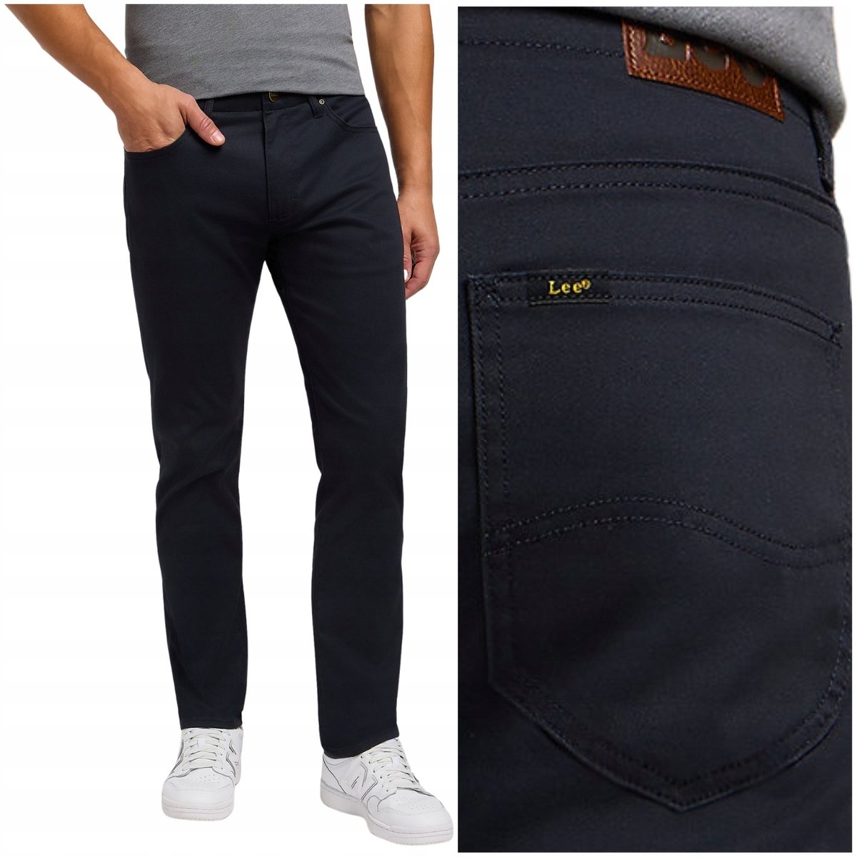 Lee SLIM FIT Extreme Motion wygodne dopasowane spodnie materiałowe W38 ...