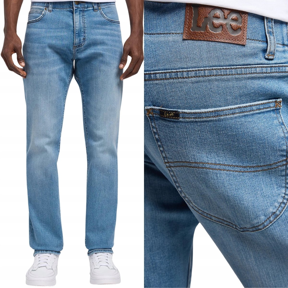 Lee STRAIGHT FIT Extreme Motion wygodne proste spodnie jeansowe W40 L32 ...