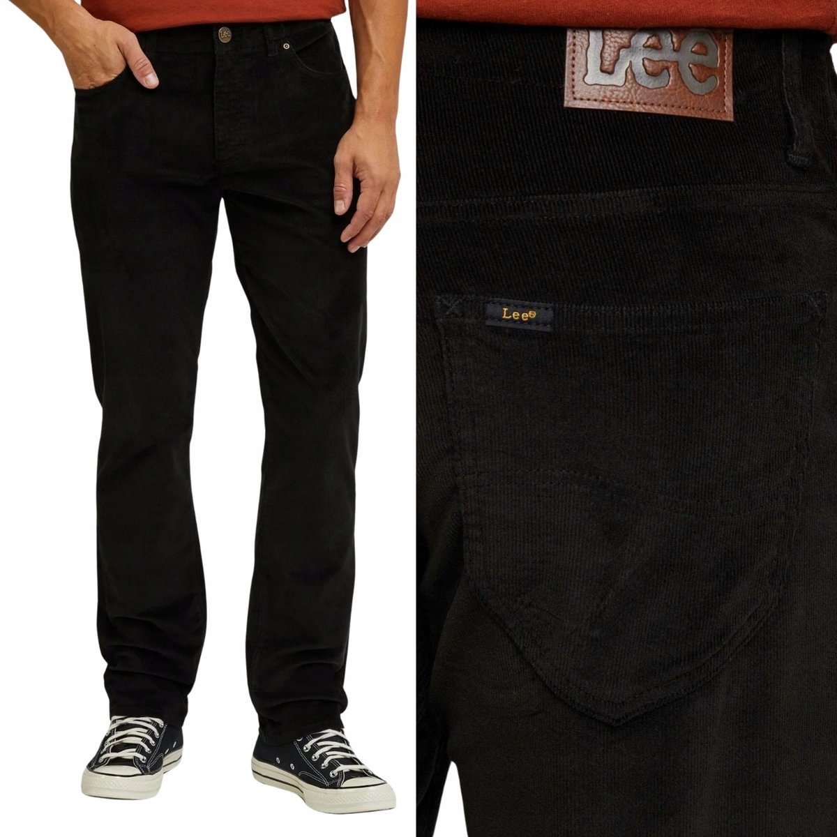 Lee STRAIGHT FIT MVP Extreme Motion Black WYGODNE CZARNE SZTRUKSY W34 ...