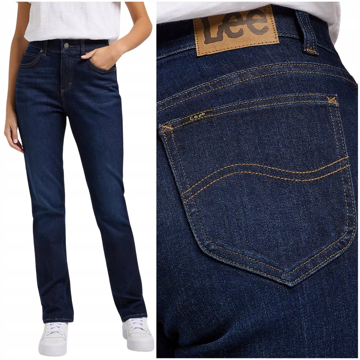 Lee ULC STRAIGHT DżINS wygodne proste damskie spodnie jeansowe W30 L31 ...