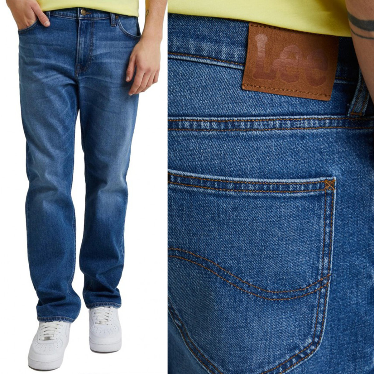 Lee WEST RELAXED Fade Out DżINS luźne proste spodnie jeansowe W33 L32 ...