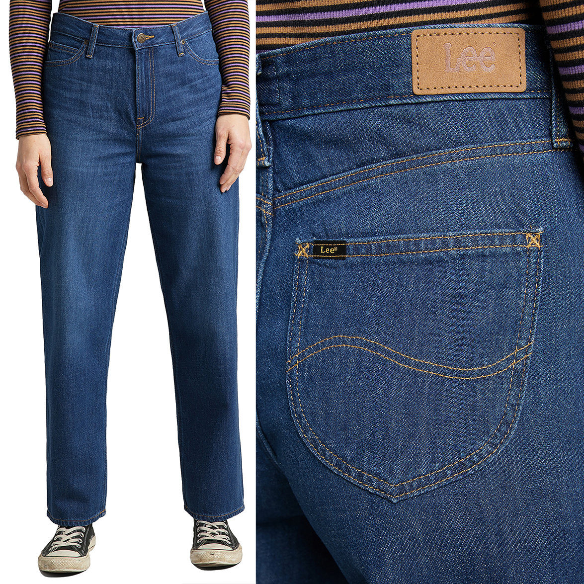 Lee Wide Leg Long Mid Wyższy Stan Szerokie W31 L31 - LEE | Moda Sklep ...