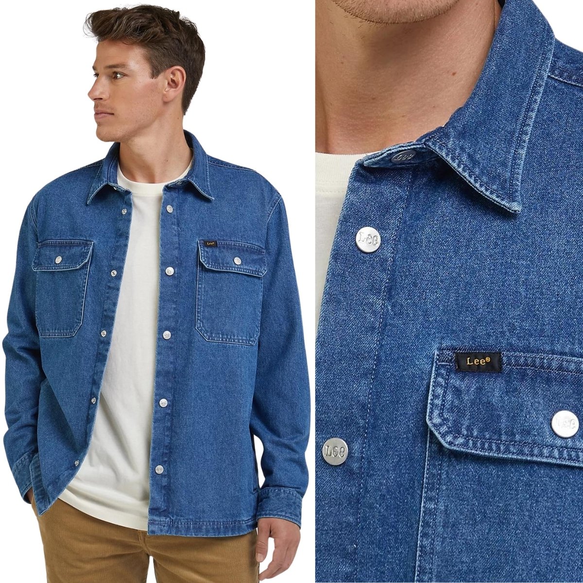 Lee Workwear Overshirt Deep Waters Koszula Kurtka Katana Dżins Regular ...